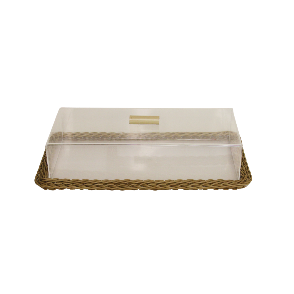 Travessa Grande com Tampa Itaipava Caramelo